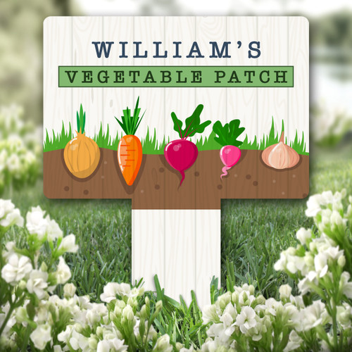 Garden Vegetable Patch Personalised Gift Garden Plaque Sign Ground ...