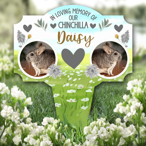 Loving Memory Our Chinchilla Pet Photo Remembrance Grave Plaque ...