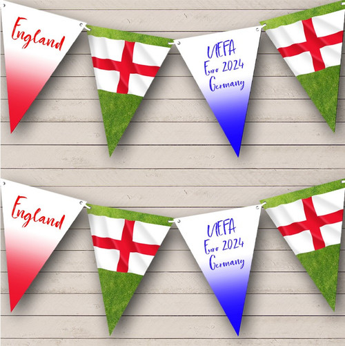 England Flag Euros Green Grass England Football Flag Banner Bunting ...