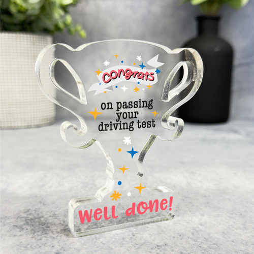 Congratulations Passed Driving Test Well Done Trophy Plaque Keepsake ...