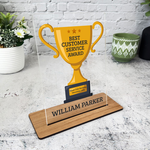 Best Customer Service Award Trophy Gift Employee Colleague Or Team ...