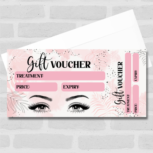 Make Up Eyes Eyebrow Face Pink Aesthetics Lashes Business Gift Voucher ...