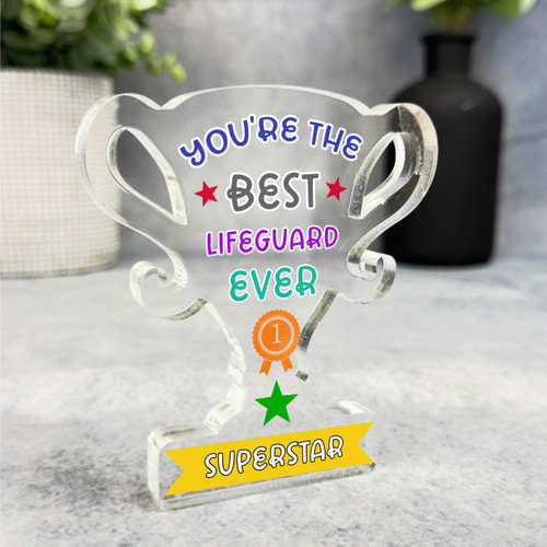 Gift For The Best Lifeguard Ever Award Trophy Keepsake Plaque Ornament ...