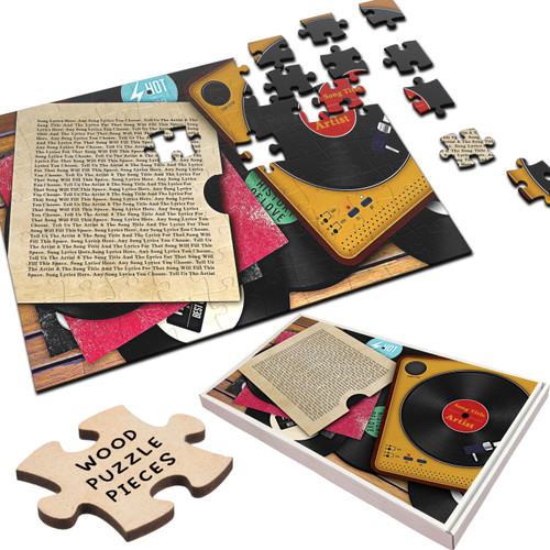 Vinyl Record Sleeve Player Any Song Lyrics Music Gift Custom Wood ...