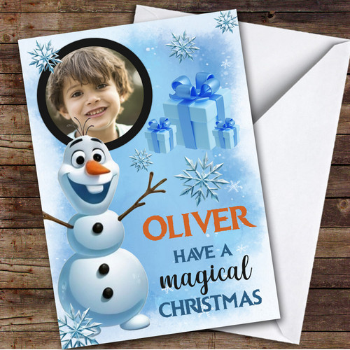 Snowman Olaf Frozen Ice Photo Magical Custom Kids Personalised ...