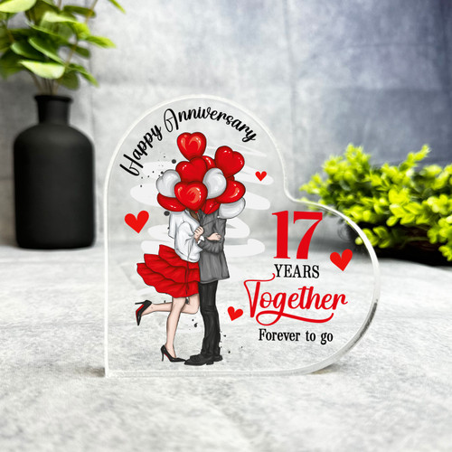 17 Year 17th Wedding Anniversary Gift Forever To Go Keepsake Side Heart Plaque The Card Zoo