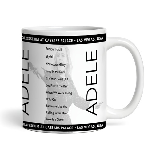 Adele Concert Setlist Gig Mug - Adele at The Colosseum - Caesars Palace ...