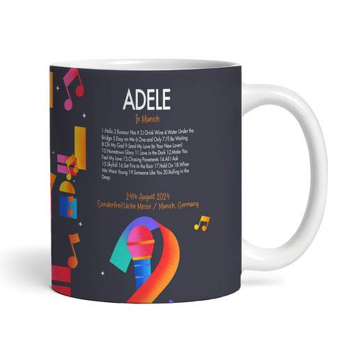 Colorful Notes Adele Concert Setlist Gig Mug - Sonderfreifläche Messe ...