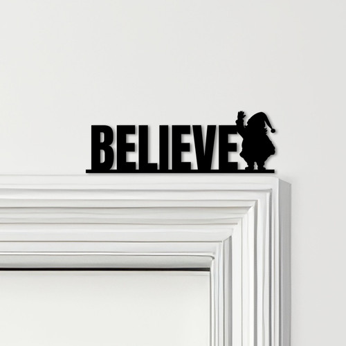 Door Topper Believe Santa Christmas Decor Various Colours Decorative ...