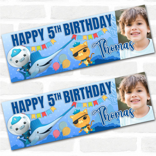 Personalised Party Banner For Kids Birthday Octonauts Photo - The Card Zoo