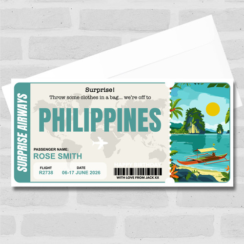 Trip To Philippines Pass Personalised Gift Voucher Surprise Trip ...