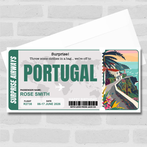 Trip To Portugal Pass Personalised Gift Voucher Surprise Trip Holiday ...