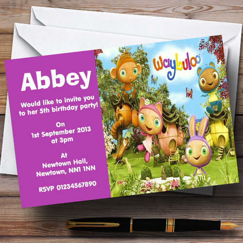 Waybuloo Personalised Children's Birthday Party Invitations - The Card Zoo