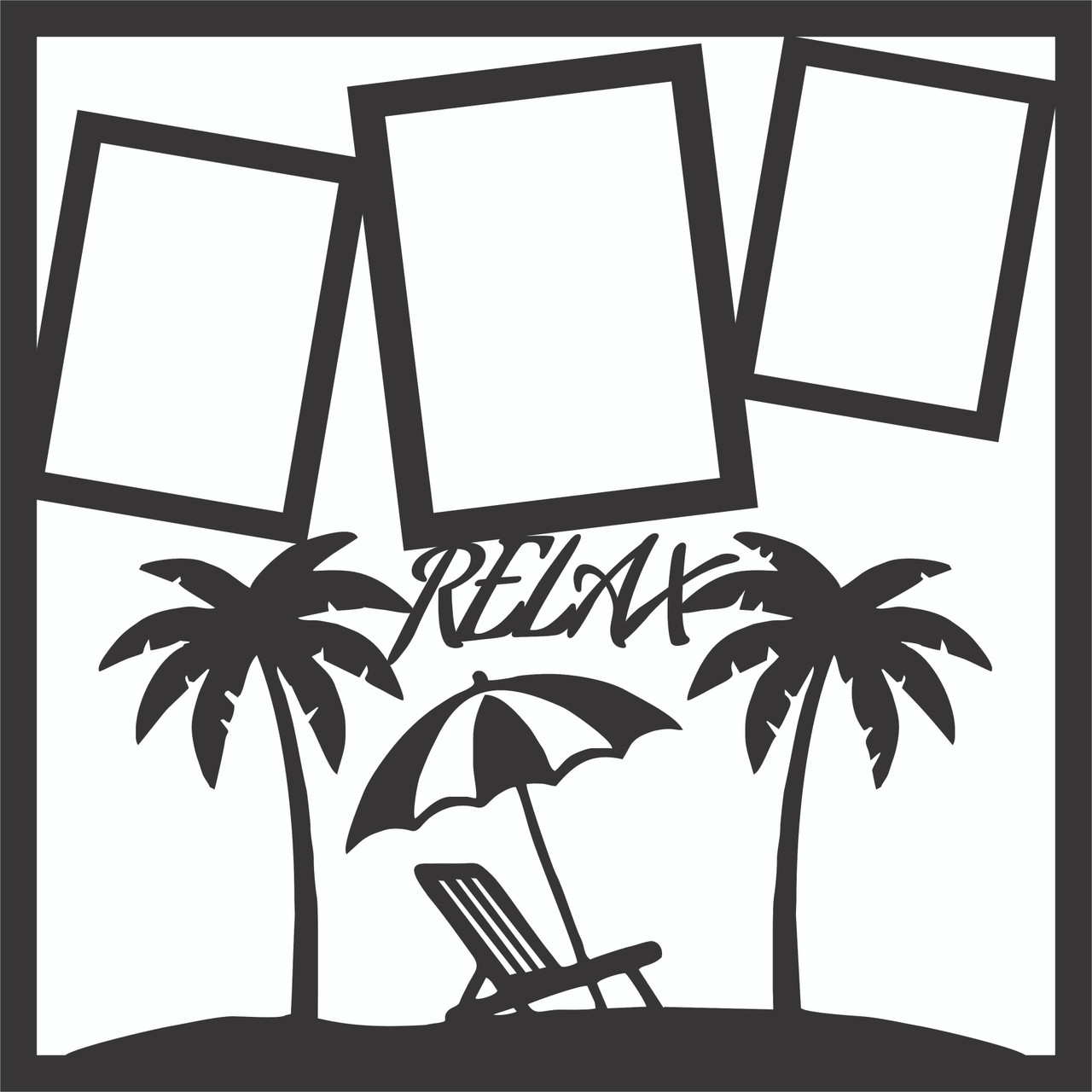 RELAX - 12 X 12 SCRAPBOOK OVERLAY - Want2Scrap
