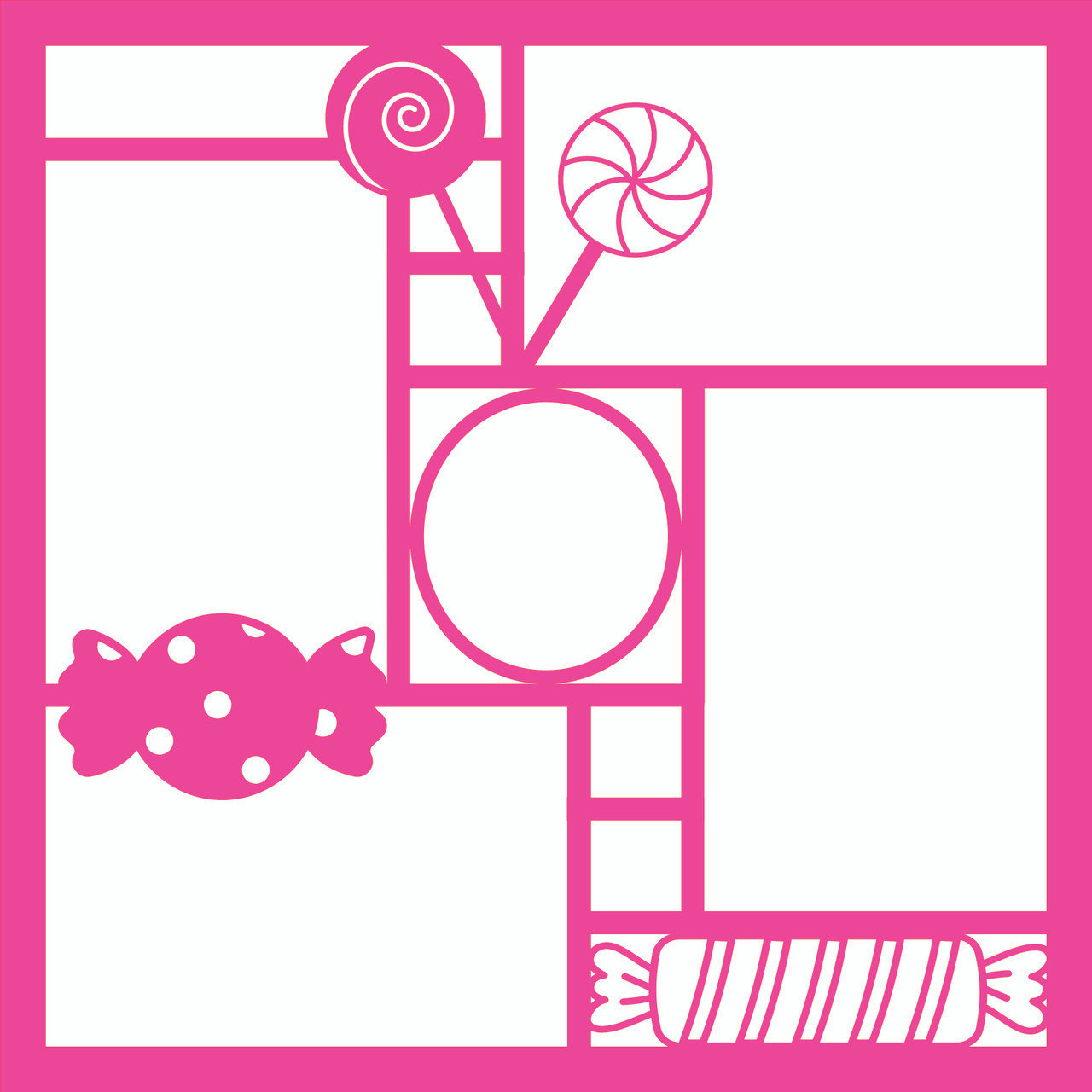 CANDY - 12 X 12 SCRAPBOOK OVERLAY - Want2Scrap