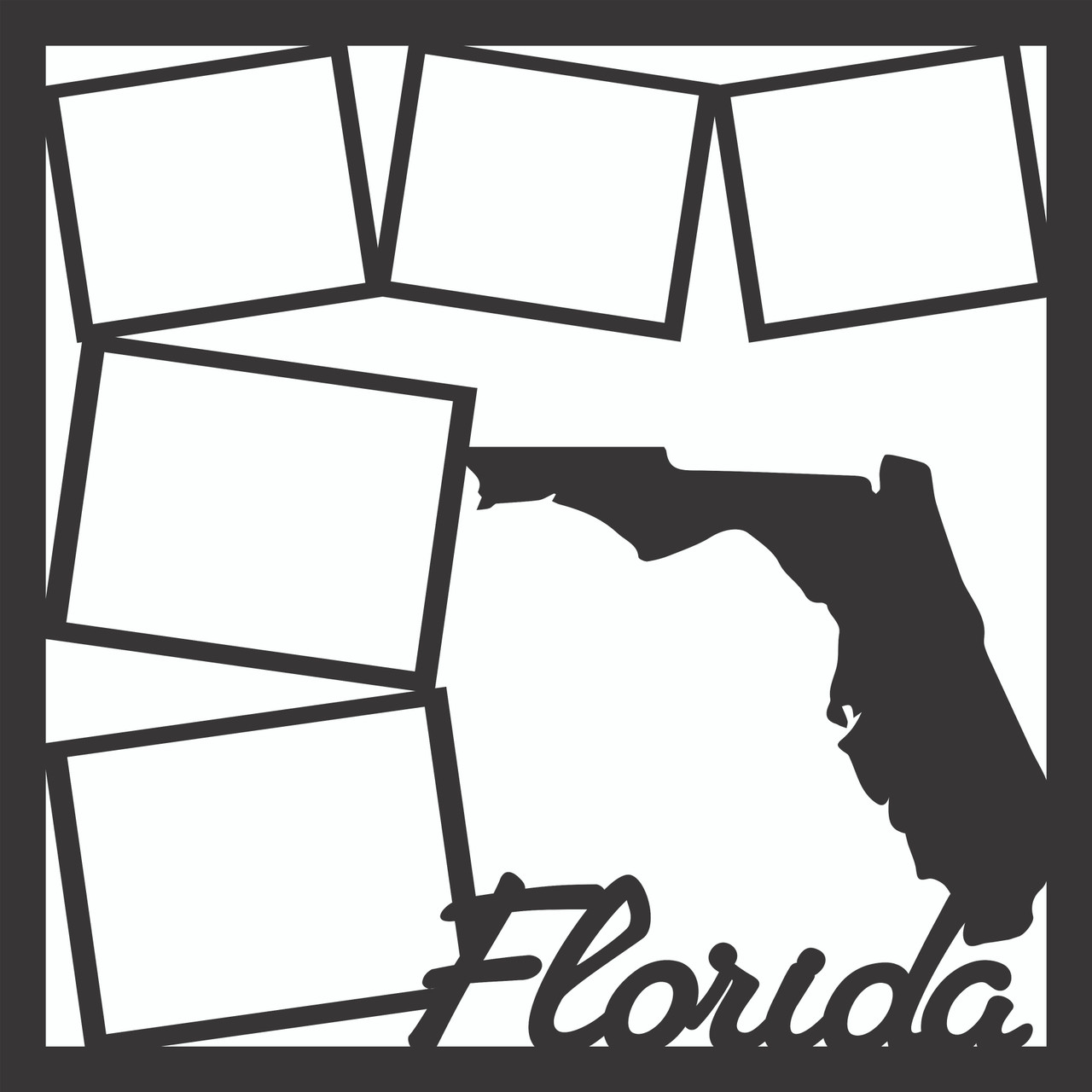 FLORIDA 2 - 12 X 12 SCRAPBOOK OVERLAY - Want2Scrap