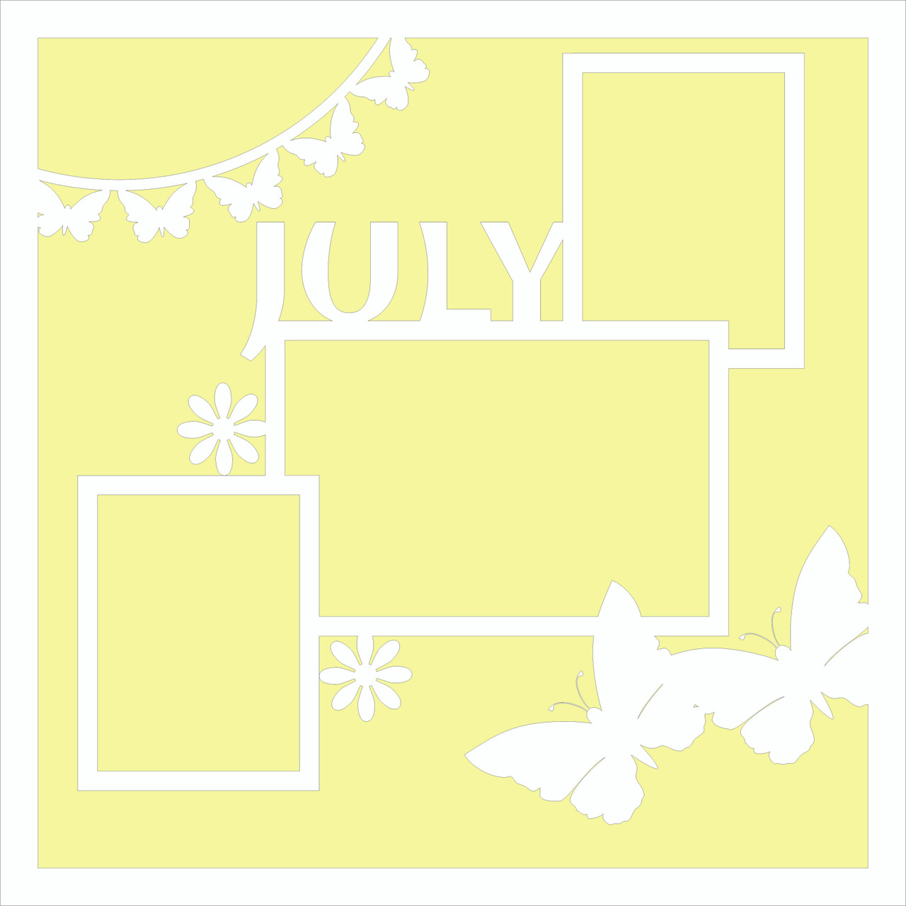 JULY PG 1 - 12 X 12 SCRAPBOOK OVERLAY - Want2Scrap