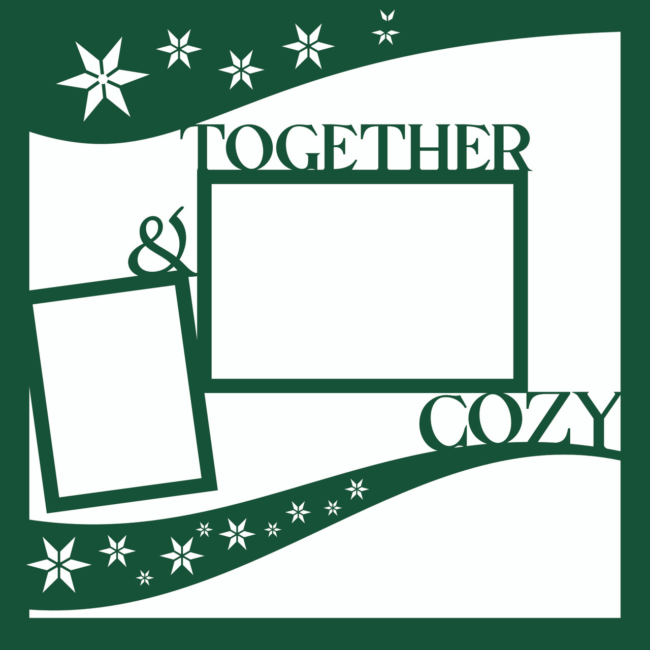 TOGETHER & COZY - 12 X 12 SCRAPBOOK OVERLAY - Want2Scrap