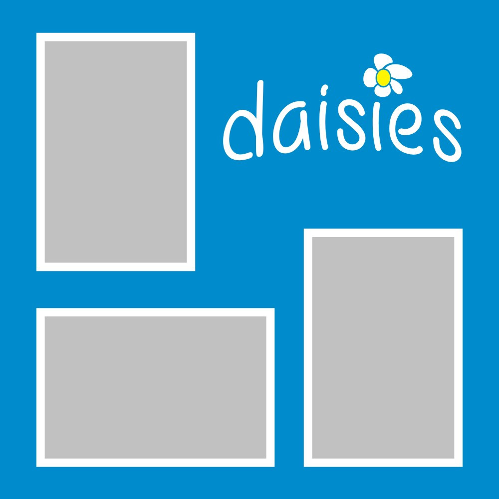 Daisies - 12x12 Overlay - Want2Scrap