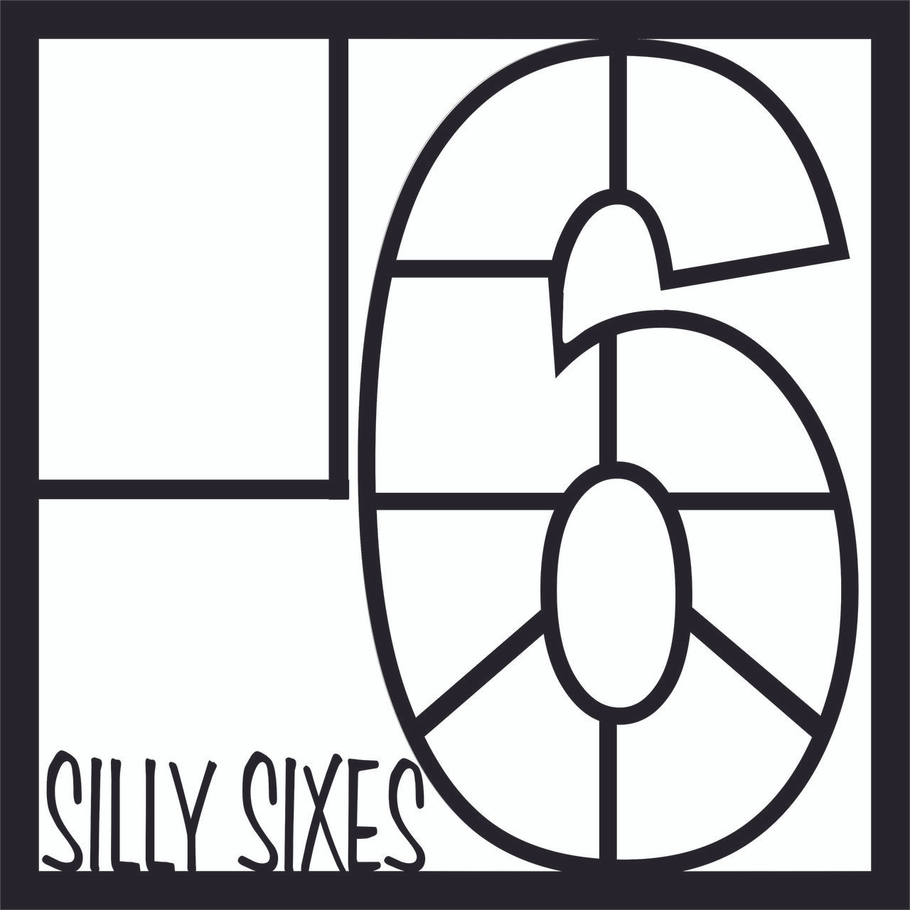 Silly Sixes - 12x12 Overlay - Want2Scrap