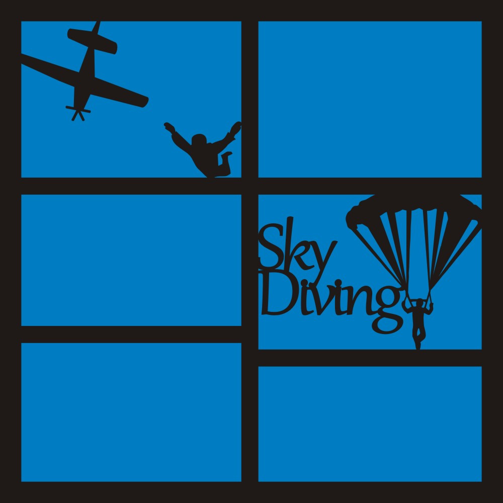 Skydiving - 12x12 Overlay - Want2Scrap