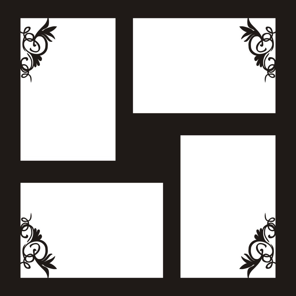 Swirl Borders - 12x12 Overlay - Want2Scrap