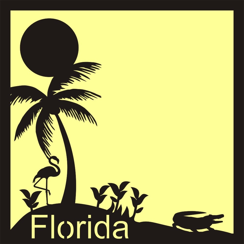 Florida - 12x12 Overlay - Want2Scrap