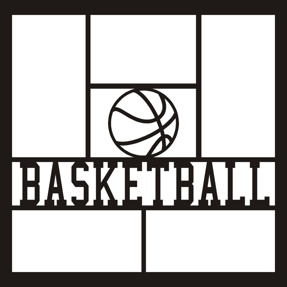 Basketballs - 12x12 Overlay - Want2Scrap
