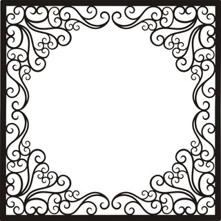 Elegant Flourish Frames - 12x12 Overlay - Want2Scrap