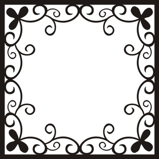 Elegant Flourish Frames - 12x12 Overlay - Want2Scrap