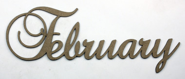 February - Fancy Chipboard Word - Want2Scrap