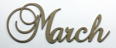March - Fancy Chipboard Word - Want2Scrap