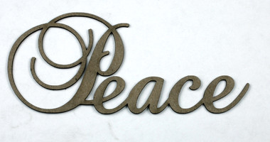 PEACE - Fancy Chipboard Word - Want2Scrap