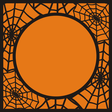 Spider Web Outline - 12x12 Overlay - Want2Scrap