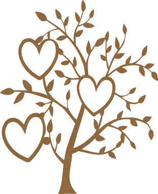 Heart Tree - Chipboard Embellishment - Want2Scrap