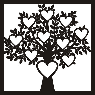 Heart Frame Tree - 12 x 12 Scrapbook OL - Want2Scrap