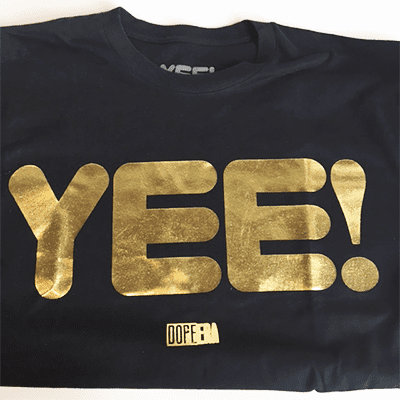 Yee! Nation Clothing - Metallic Gold Yee! Logo T-Shirt