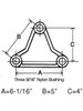 TE1310 --- Triangular Equalizer Bar for 1-3/4" Wide Double Eye Springs