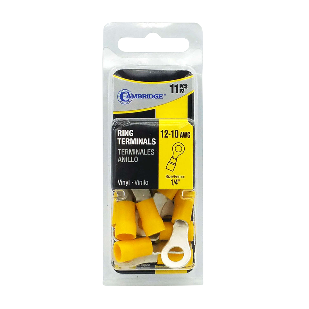 T13739 --- Yellow Ring Terminal Package - 1/4"