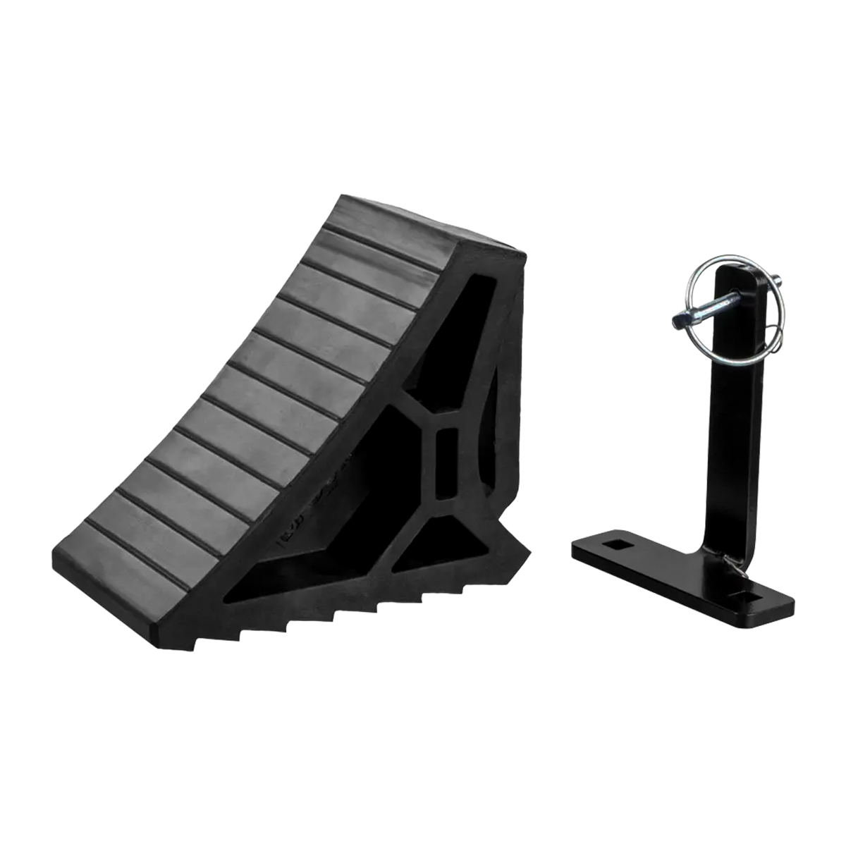22803 --- HD Wheel Chock with Mounting Bracket - Croft Trailer Supply