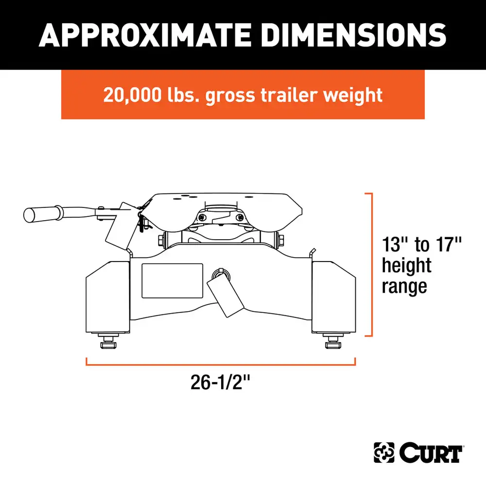 16092 --- A20 5th Wheel Hitch, Select Silverado, Sierra 2500, 3500 HD ...