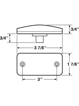 2548A --- Rectangular Clearance/Side Marker Light with Reflector