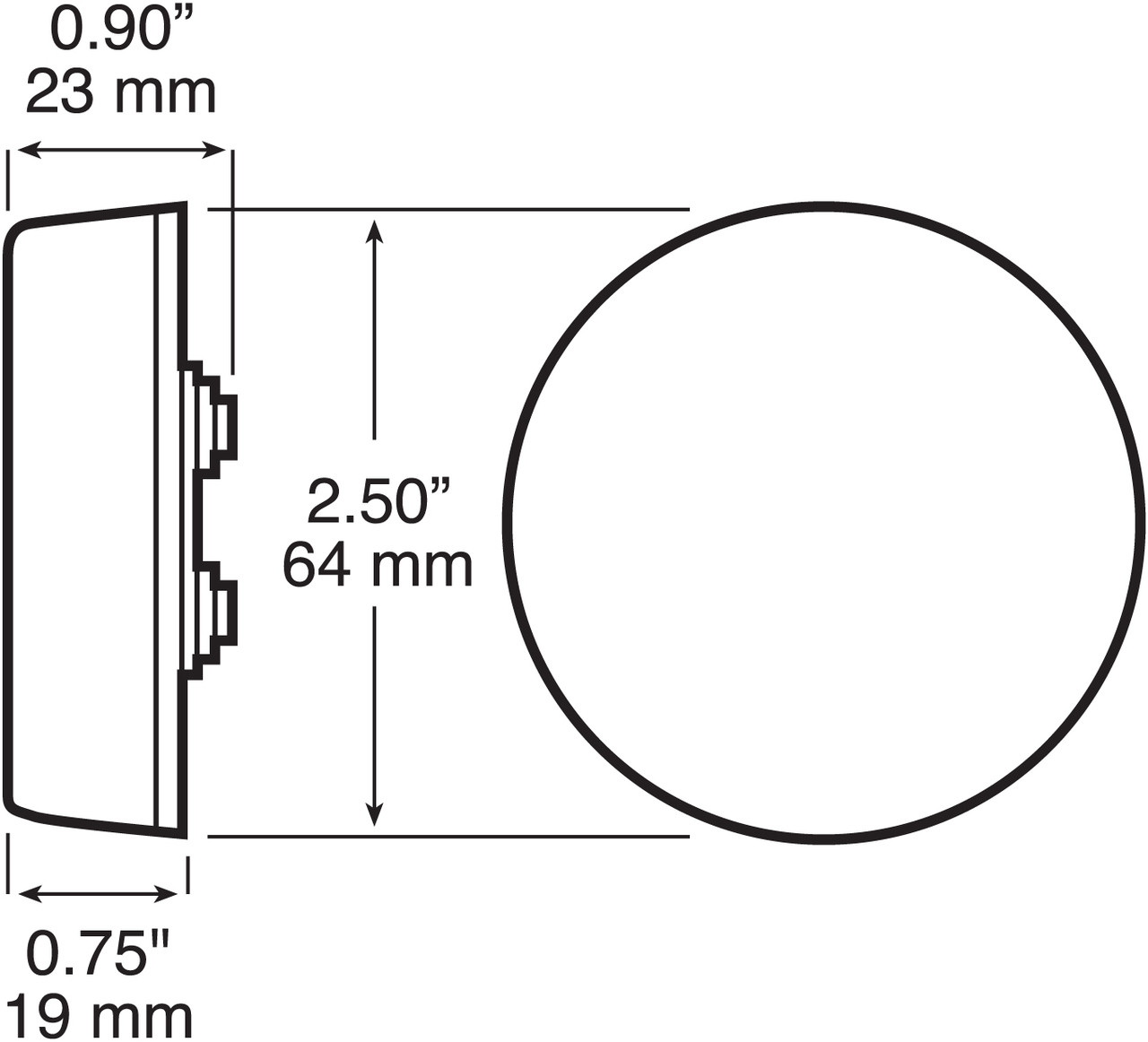LED143A4 --- Round 2-1/2" Sealed LED Clearance/Side Marker Light - 3 Diodes