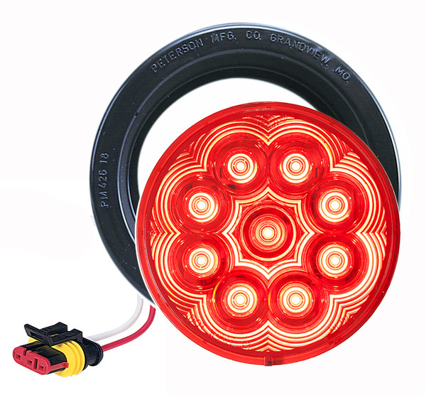 LED817SKR-9 --- Red LED LumenX® 4" Round Strobe Light kit