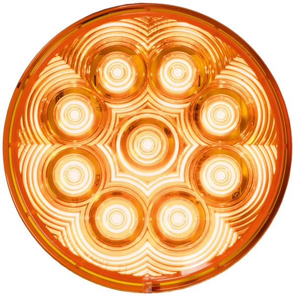 LED817SA-9 --- Amber LED LumenX® 4" Round Strobe Light