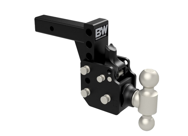 BW10053B --- B&W 2" Shank Adjustable Pintle Hook with 2 Balls