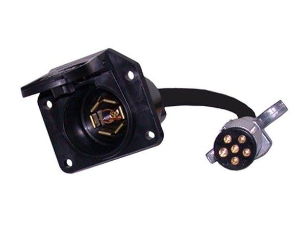 603PW/77S --- 6-Way Round to 7-Way Flat Pin Adapter