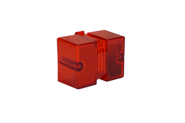 444-151R --- Peterson Replacement Red Snap-On Rectangular Lens