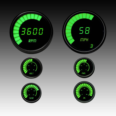 Multi-Gauge LED Bargraph Set Black Bezel B9999