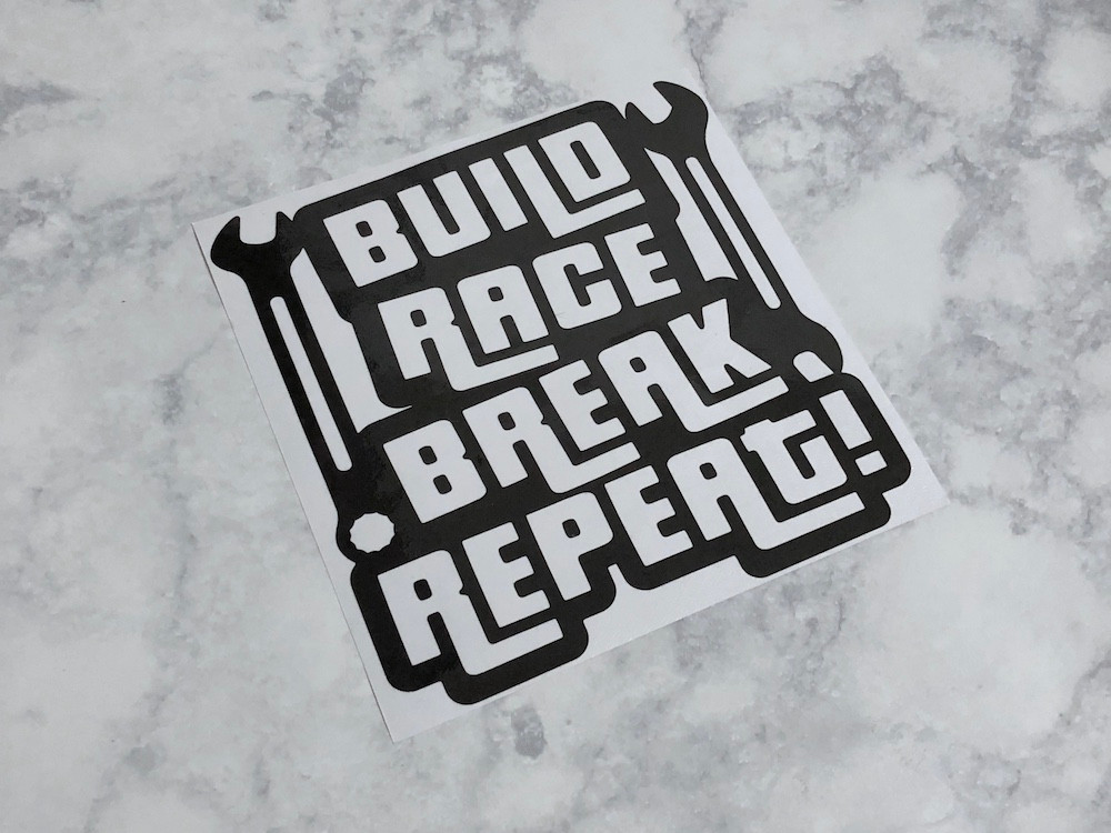 Build Race Break Repeat - Decal - ELITEOUS